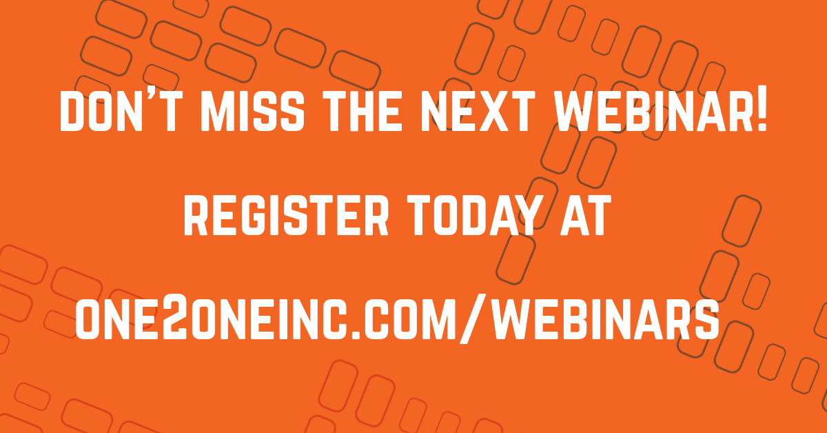 Webinars - ONE 2 ONE